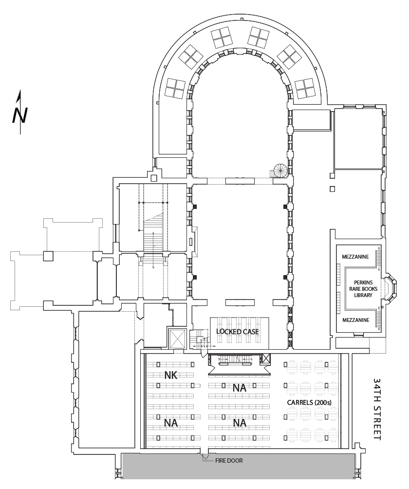 Floor Plans Fisher Fine Arts Library Second Floor
